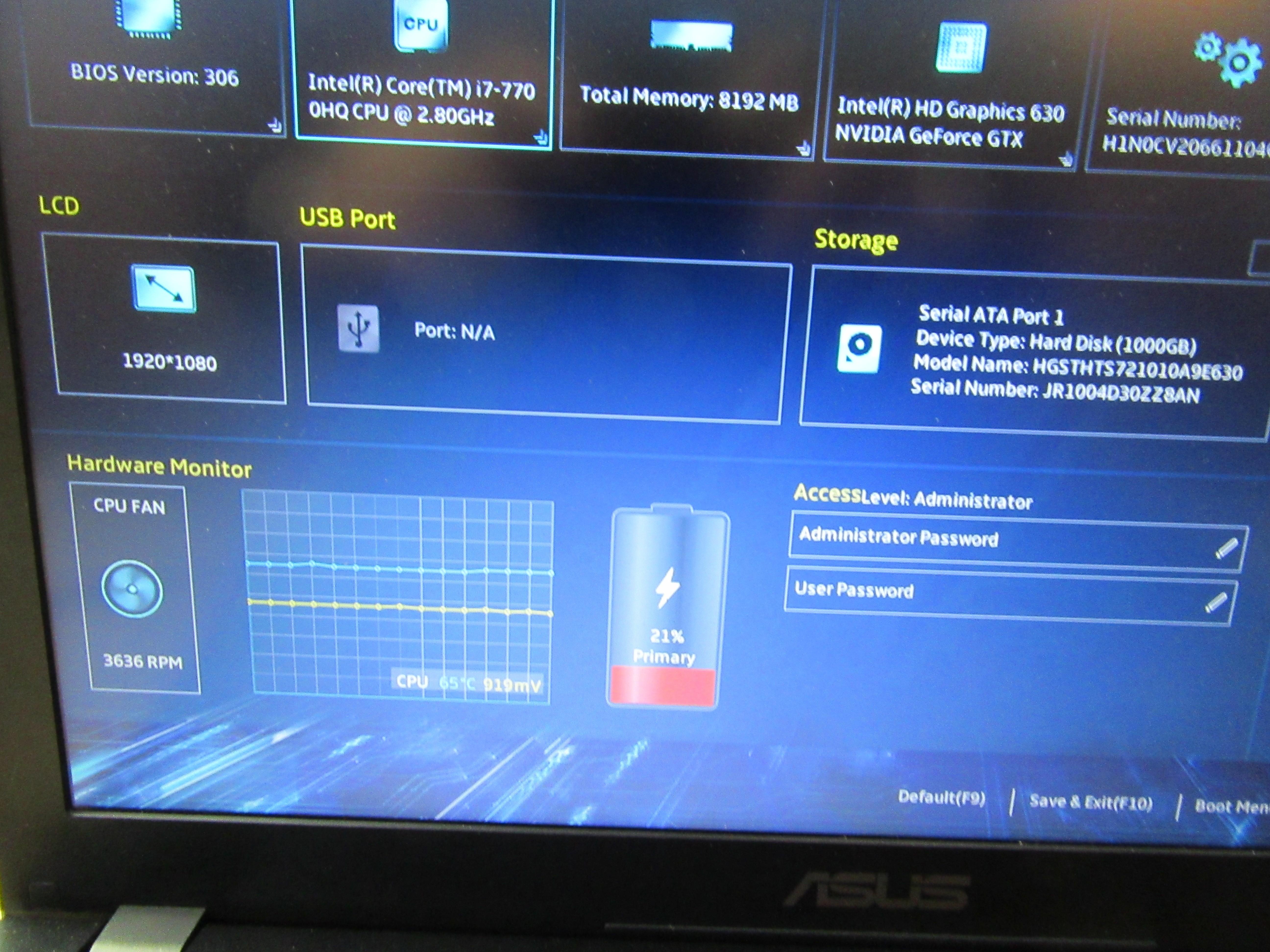 WHOLESALE.ERA - ASUS FX53V gaming laptop, i7-7700HQ CPU 2.80GHz, 8GB ...